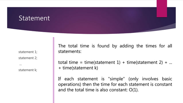 Complexity analysis - The Big O Notation | PPTX