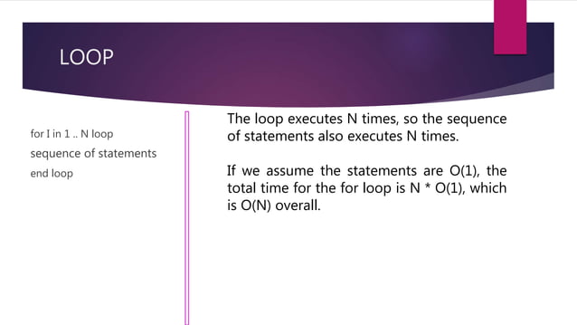 Complexity analysis - The Big O Notation | PPTX