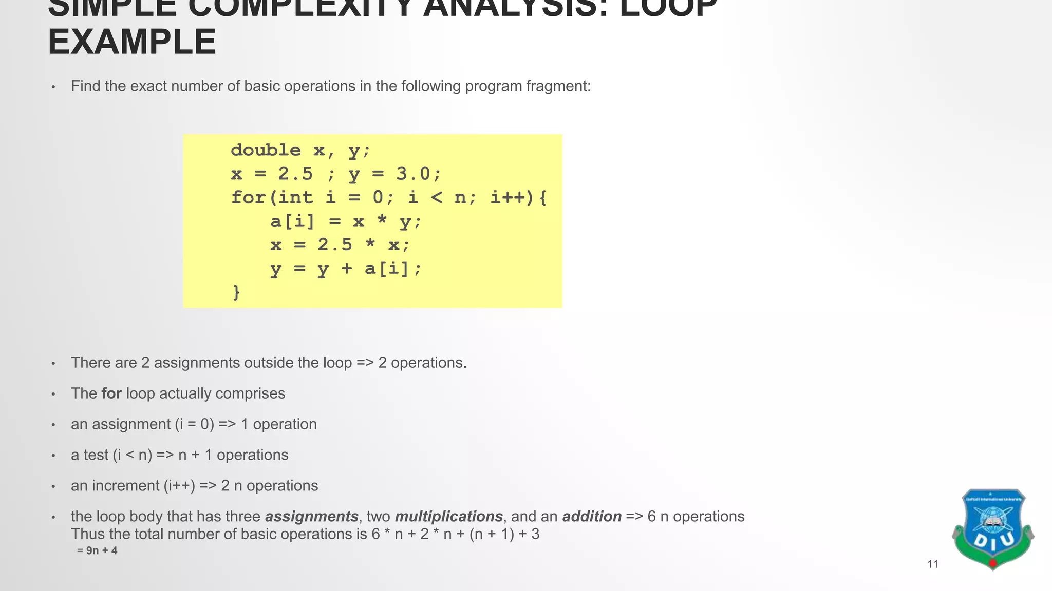 Complexity Analysis In Algorithms Pptx Programming Languages