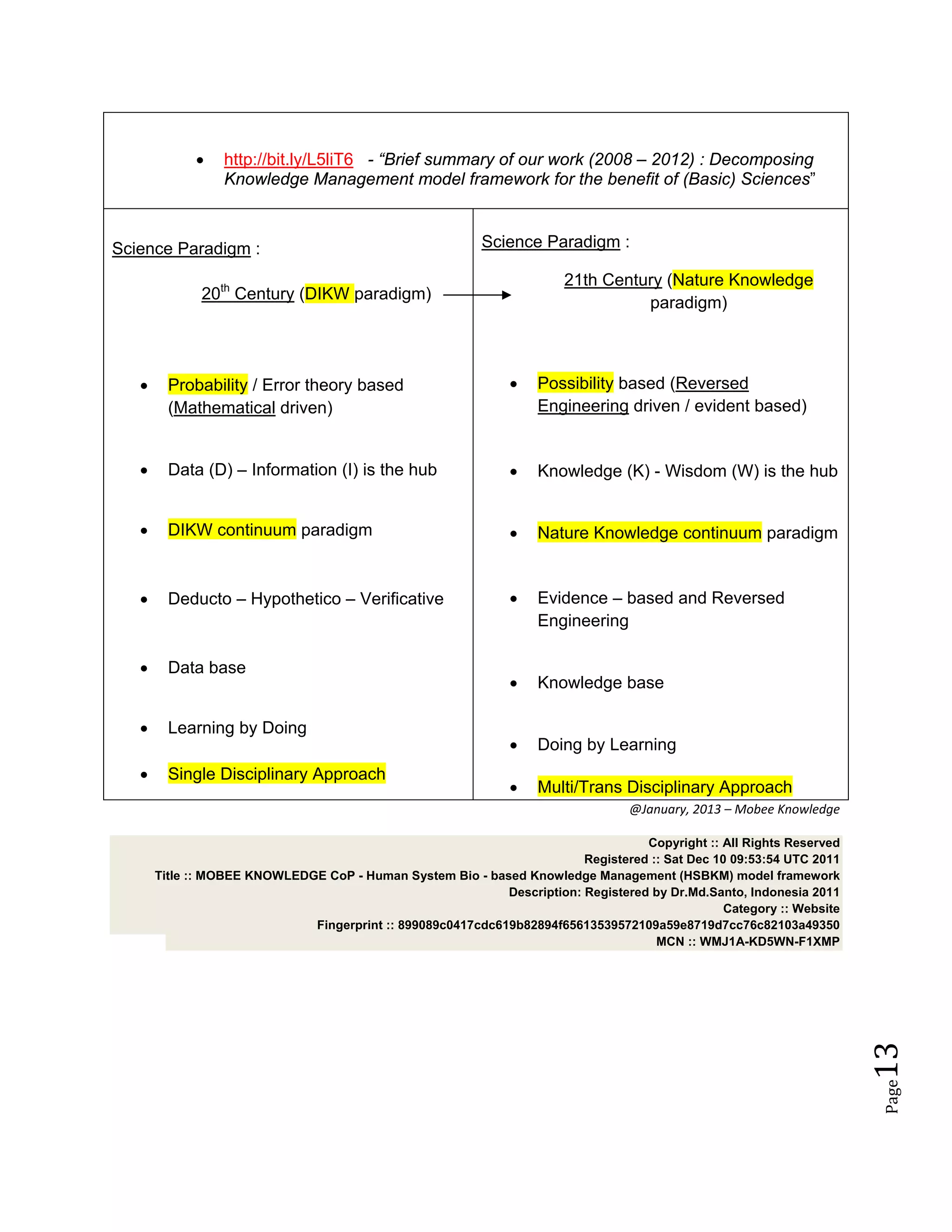 Complexity and entropy map of nature knowledge continuum | PDF