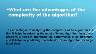 Complexity anlysis.pptx Computer Core Courses | PPTX