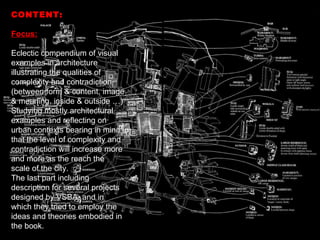 Complexity & Contradiction in Architecture | PPS | Design | Fine Art