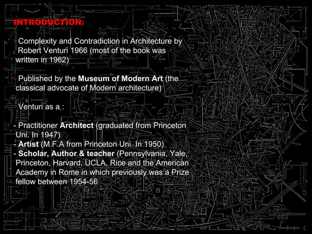 Complexity & Contradiction in Architecture | PPS | Design | Fine Art