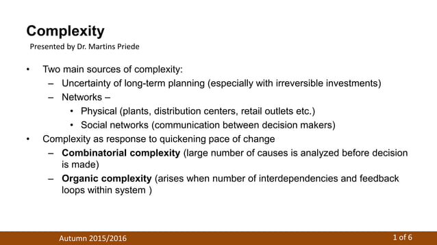 Complexity in international business | PPT