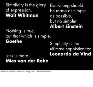 Complexity Simplicity