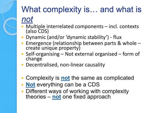 Complexity theories and language teaching practice | PPT