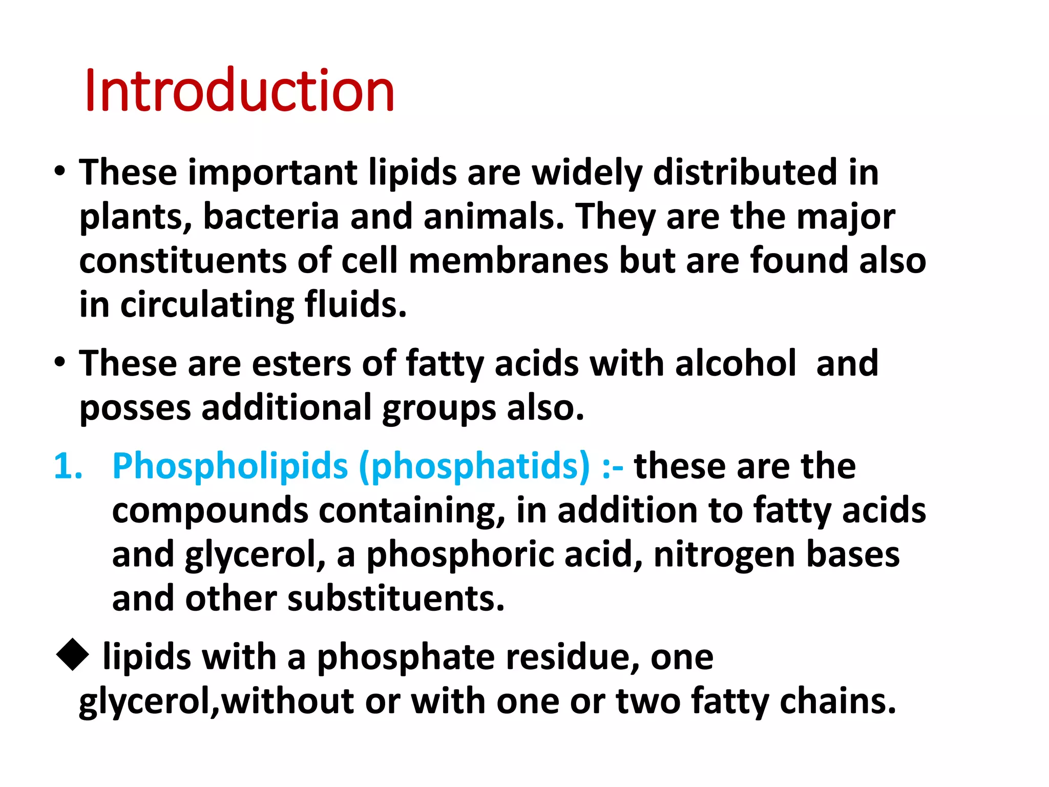 Complex lipids (phosholipid) structure & function | PPTX | Chemistry ...