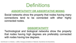 Complex networks - Assortativity | PPT
