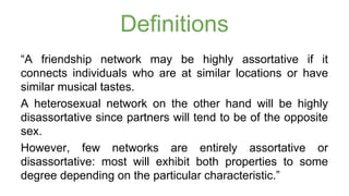 Complex networks - Assortativity | PPT