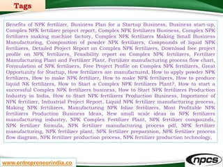 Complex NPK Fertilizer Manufacturing Plant, Detailed Project Report ...