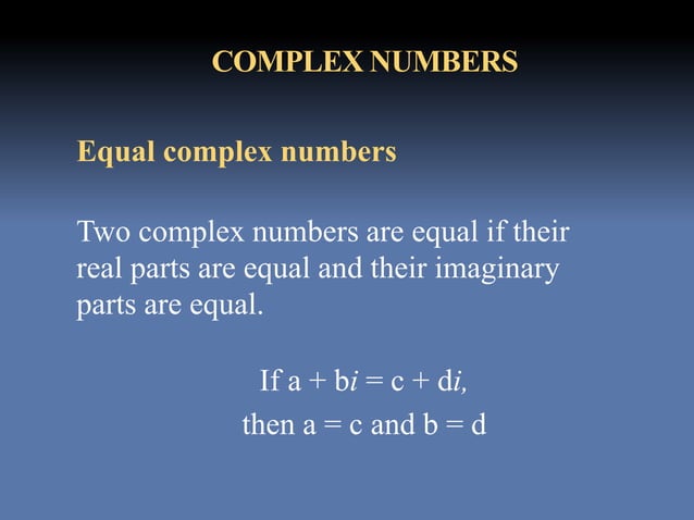 Complex number | PPTX