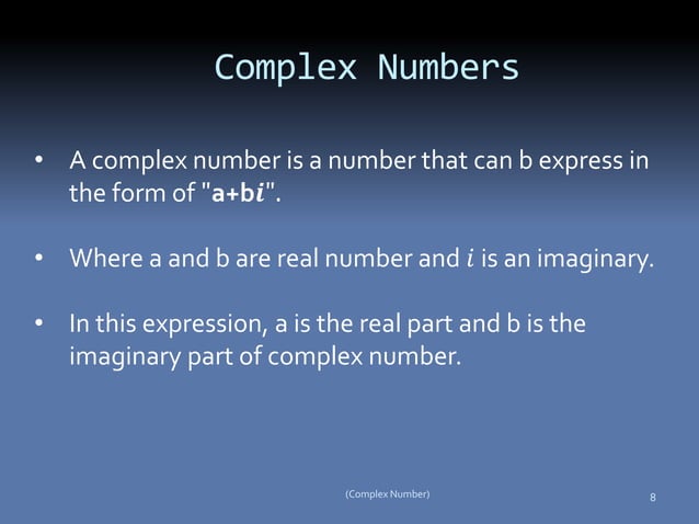 Complex number | PPTX