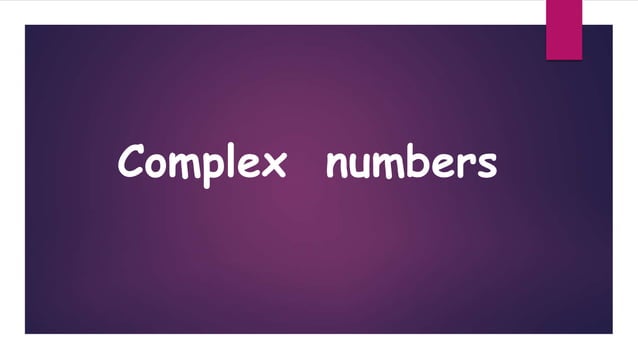 Complex number | PPT
