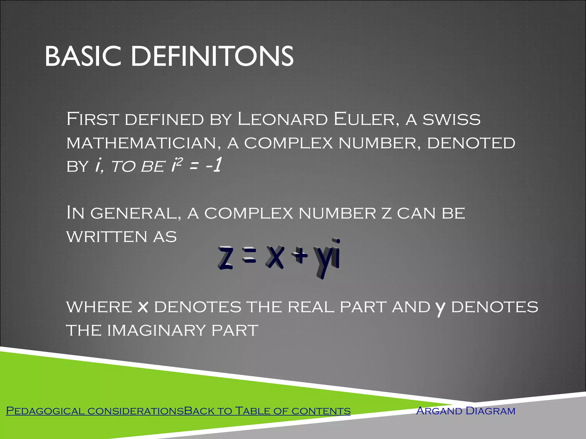 Complex Number I - Presentation | PPT