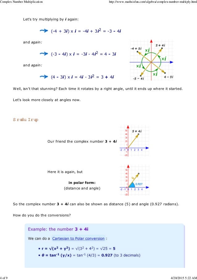 Complex number multiplication