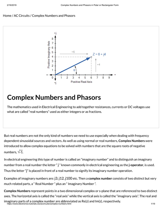 Complex number, polar form , rectangular form | PDF | Chemistry | Science
