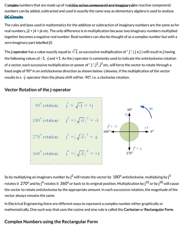 Complex number, polar form , rectangular form | PDF