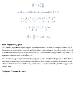 Complex number, polar form , rectangular form | PDF