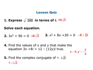 Complex numbers | PPTX