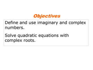 Complex numbers | PPTX