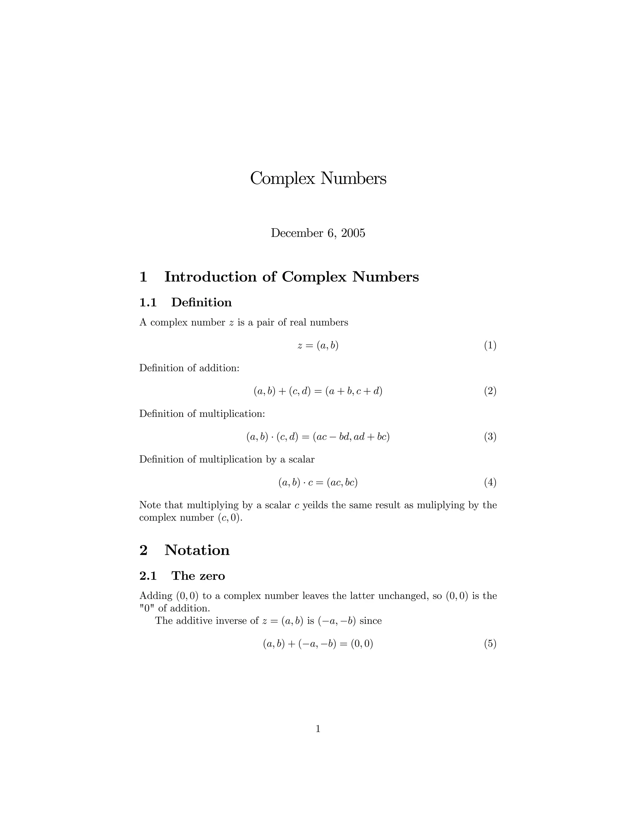 Complex numbers | PDF