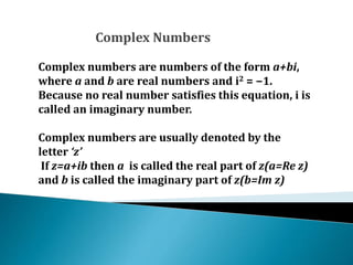 Complex numbers | PPT