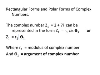Complex numbers 1 | PPT