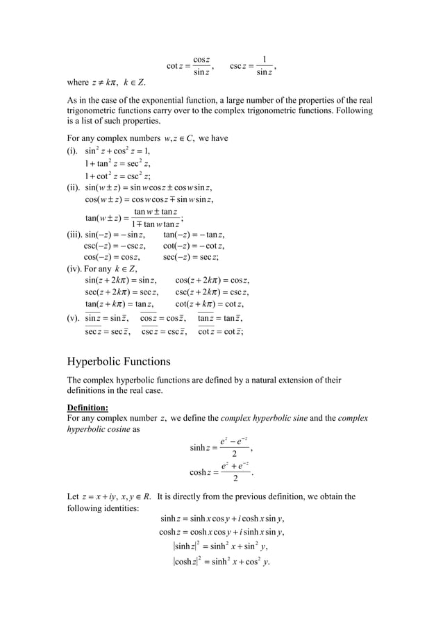 complex numbers and functions.PDF