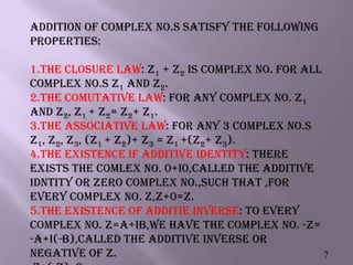 Complex numbers and quadratic equations | PPTX