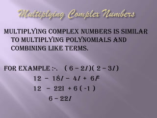 Complex numbers and quadratic equations | PPTX