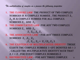 Complex numbers and quadratic equations | PPTX