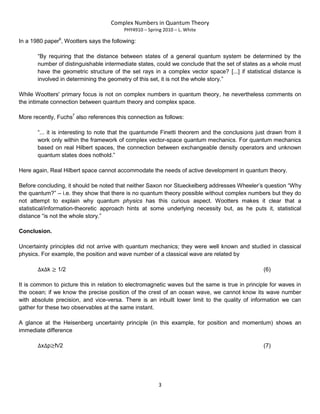 Complex Numbers in Quantum Theory | PDF