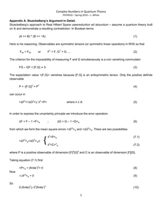Complex Numbers in Quantum Theory | PDF