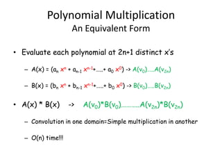 Complex numbers polynomial multiplication | PPTX