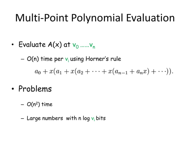 Complex numbers polynomial multiplication | PPTX