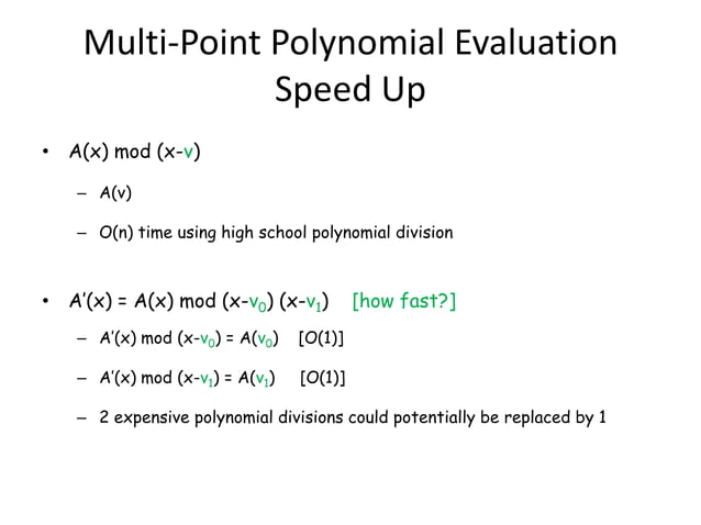 Complex numbers polynomial multiplication | PPTX