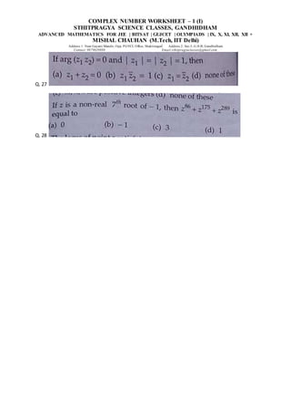 Complex number worksheet 2 (i) | PDF