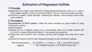 Complexometric Titration B.Pharm 1st Semester, Estimation of Calcium ...