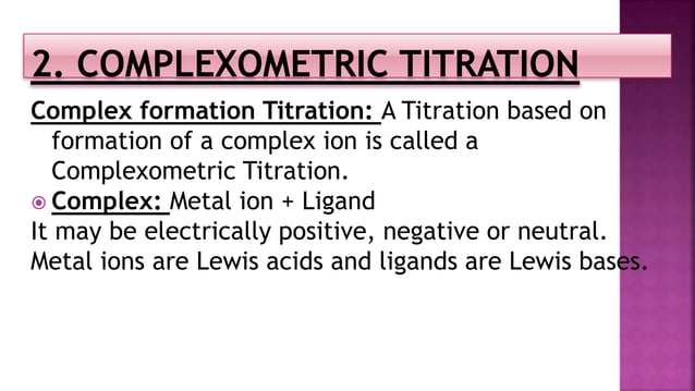 Complexometric Titration | PPTX | Chemistry | Science