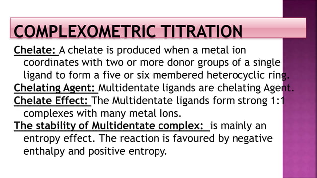 Complexometric Titration | PPTX | Chemistry | Science