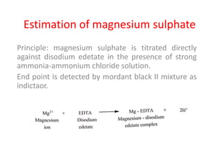 complexometric titration for b.pharm students | PPTX