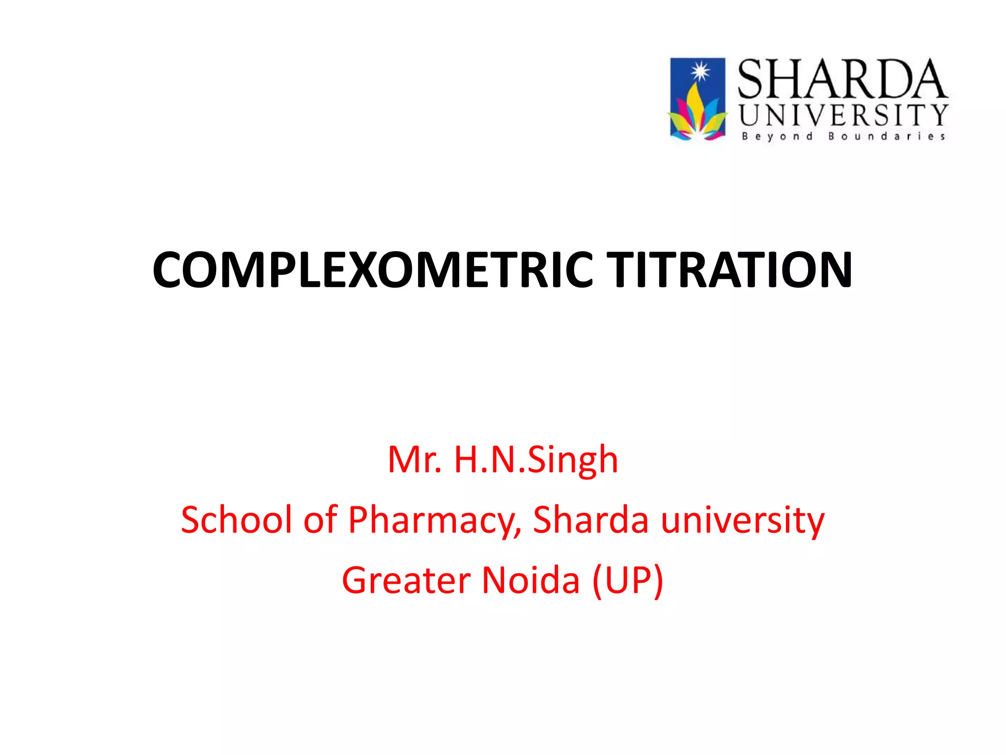Complexometric titration | PPTX