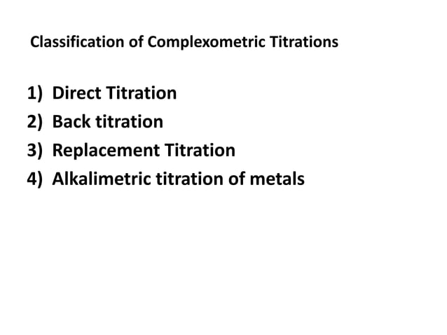 Complexometric titration | PPTX | Chemistry | Science