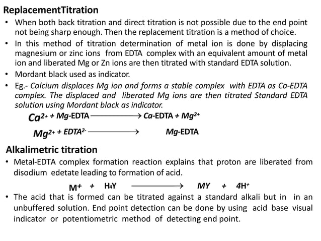 complexometric titration, pharmaceutical analysis | PPTX | Chemistry ...