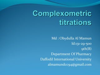 Complexometric titrations | PPT