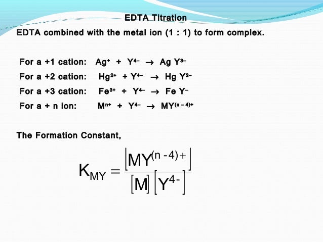 Complexometric titrations