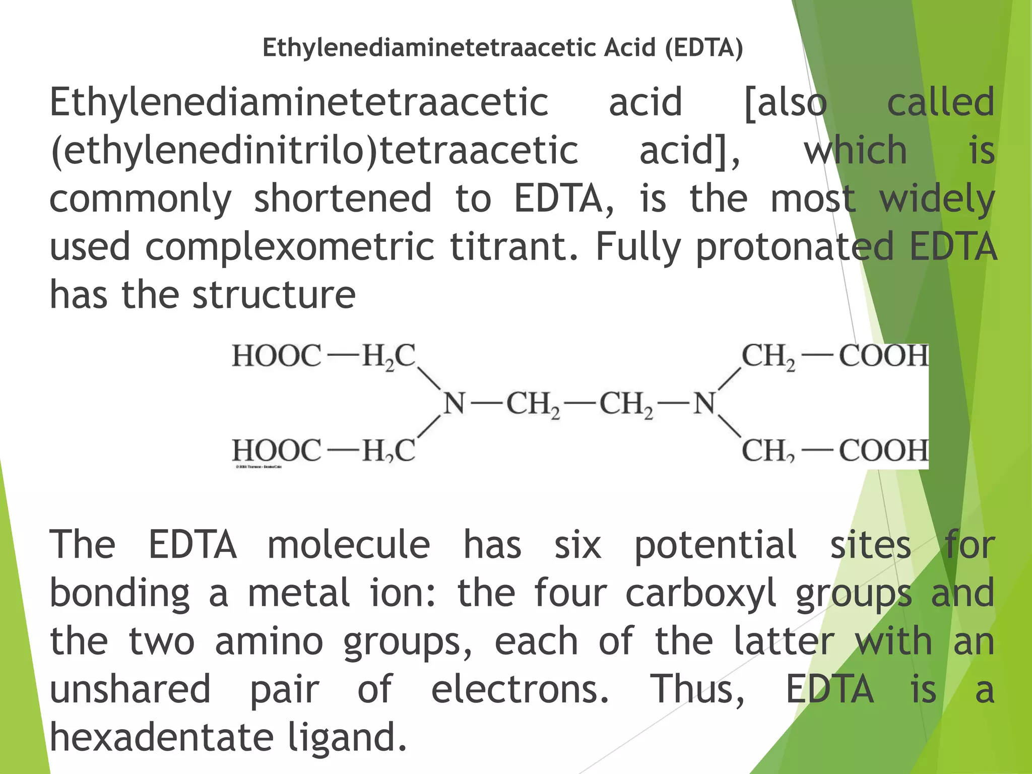 Complexometric titrations- Pharmaceutical Analysis | PPT