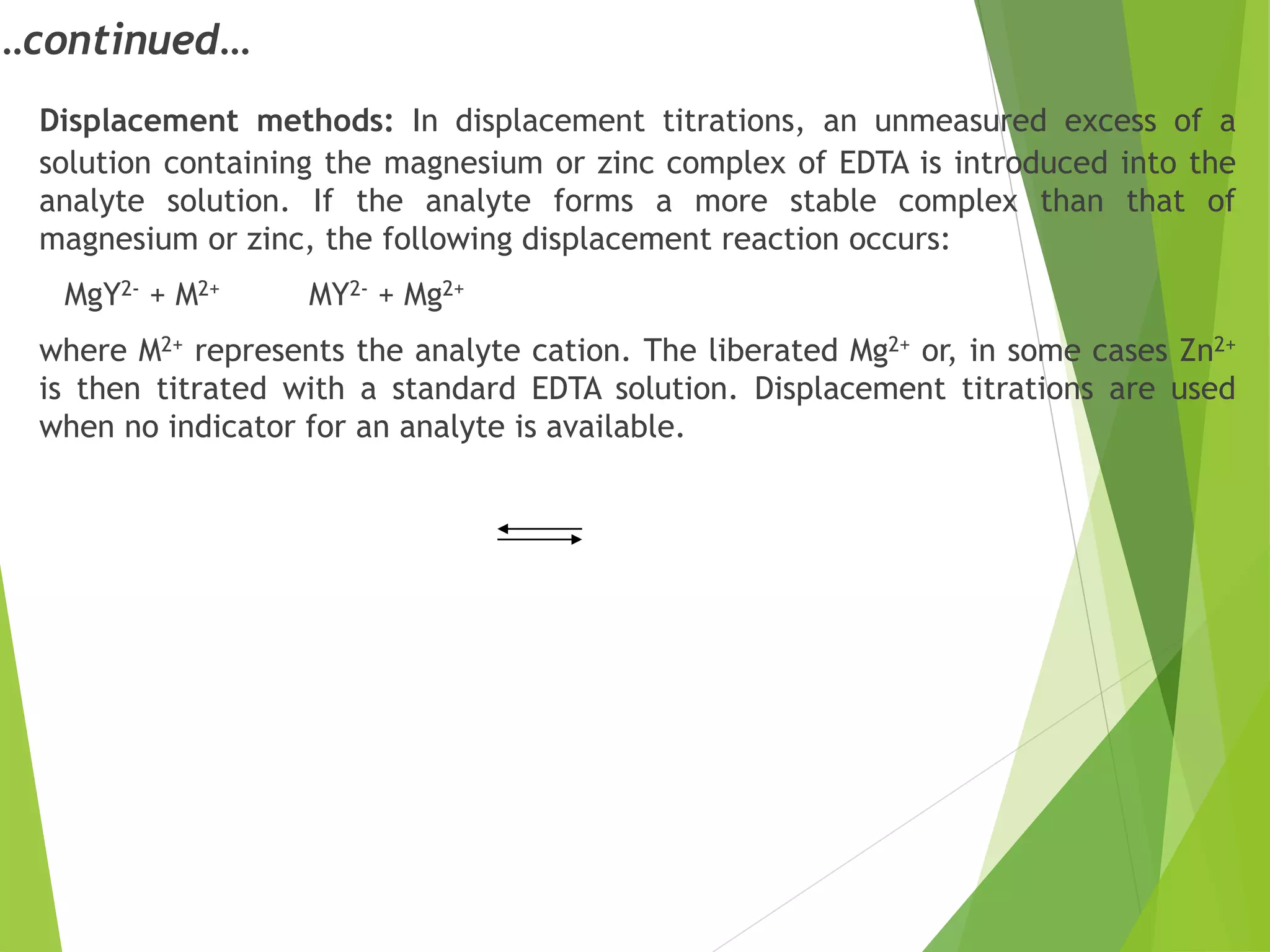 Complexometric titrations- Pharmaceutical Analysis | PPT