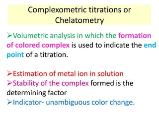 Complexometry | PPTX
