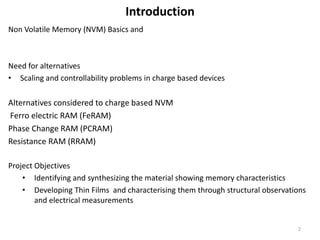 Complex Oxide Based Resistance RAM(RRAM)_Thesis Defense_2012 | PDF